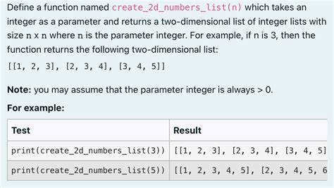 Solved Define A Function Named Create D Numbers List N Chegg