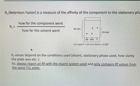 Solved A Calculate The Rf Value For Each Spot Corresponding Chegg Com