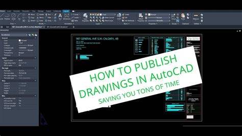 how to publish in autocad youtube