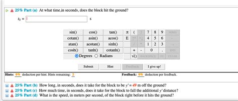 Solved Problem A Block Falls From Rest Off A Chegg