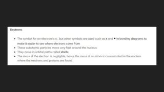 Atomic Structure And Bonding Pptx
