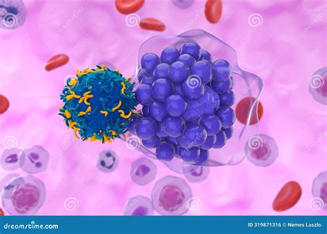 Diffuse Large B Cell Lymphoma Dlbcl Closeup View 3d Illustration Royalty Free Stock Image