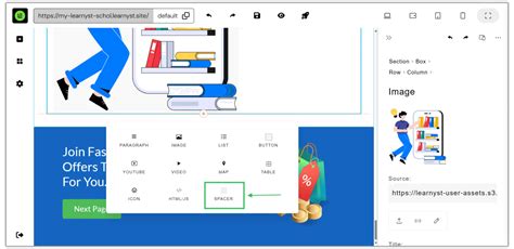 Add A Space Element In Your Website Page