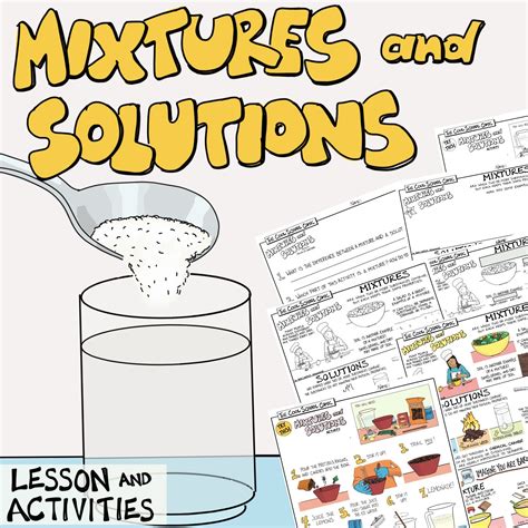 Mixtures And Solutions Lesson Plan Cool School Comics