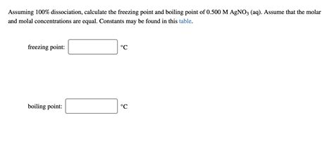 Solved Assuming 100 Dissociation Calculate The Freezing