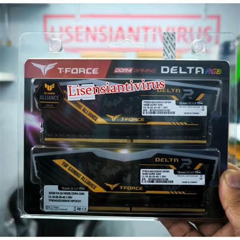 Jual Ram Pc Team Tforce Delta Tuf Gaming Rgb 32gb Ddr4 16gbx2 Kit