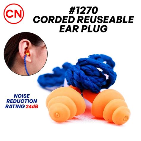 Cn 1270 Corded Reuseable Ear Plug Nrr 24db