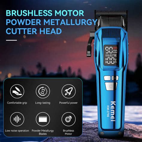 Kemei Km 2796 Hair Trimmers Clippers Professional Cordless 4600mah