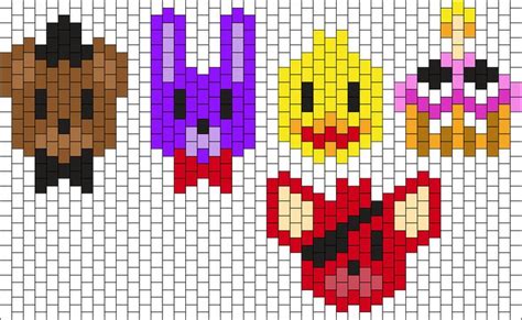 Fnaf Charms Kandi Pattern Kandi Patterns Kandi Kandi Cuff Patterns