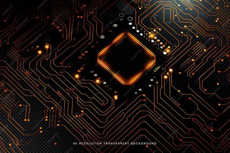Premium Psd Glowing Digital Circuit Background