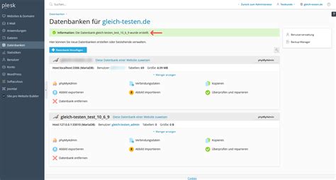 Wie Lege Ich In Plesk Eine Datenbank Mit Aktueller Mysql Version An