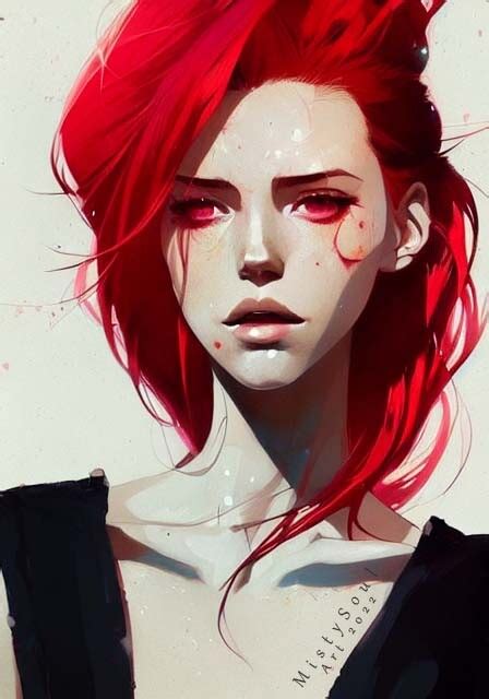 Artstation Beautiful Woman With Red Hair