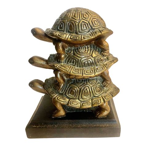 1970s Stack Of Brass Turtles Pyramid Of Turtles Chairish