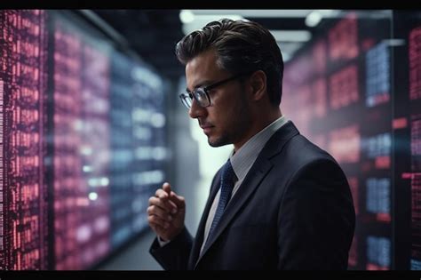 Premium Photo A Businessman Harnessing Ai Big Data Digital Neural