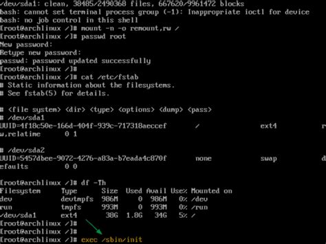 How To Boot Arch Linux In Single User Mode Rescue Mode