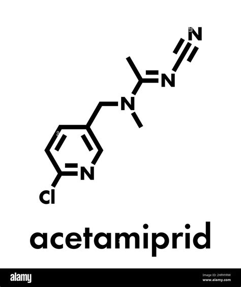Acetamiprid Insecticide Molecule Neonicotinoid Class Skeletal Formula Stock Vector Image