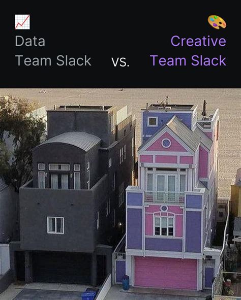 📈 Data Team Slack Vs 🎨 Creative Team Slack Iykyk 😉 Its Funny Because Its Trueeeeeeeeee