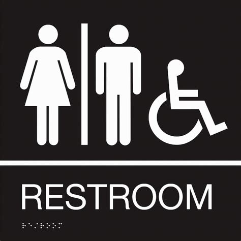 Premium Vector Office Restroom Identification Sign Styles Accessible