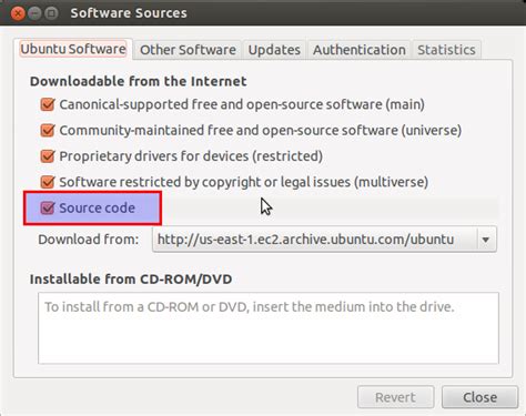 Repository How Do I Enable The Source Code Repositories Ask Ubuntu