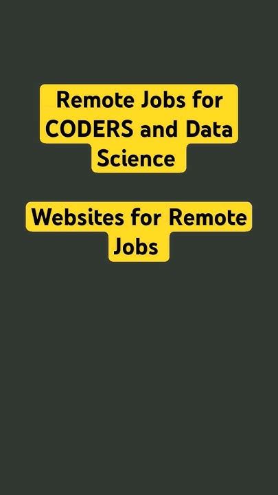 Remote Jobs Websites Codingjobs Cse Remotejobs Youtube