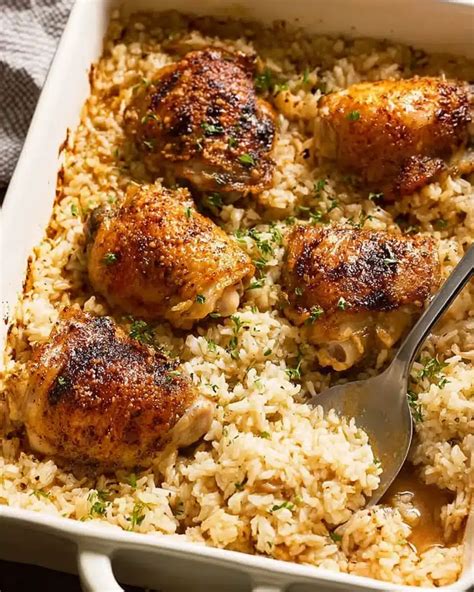Chicken Thighs And Rice Ultimate One Pan Comfort Meal