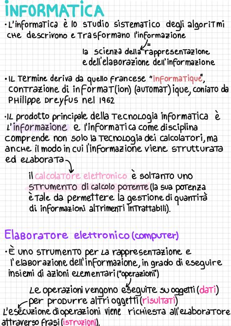 Riassunti Della Teoria Di Informatica Sbobinature Di Elementi Di