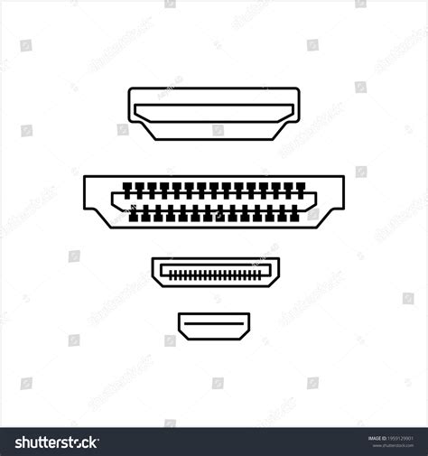 Hdmi Port Icon High Definition Multimedia Stock Vector Royalty Free 1959129901 Shutterstock