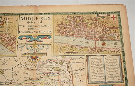 Midle Sex Described With The Most Famous Cities Of London And Westminster Middlesex By Speed