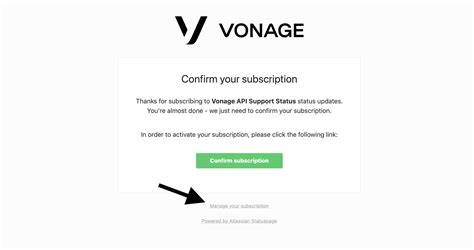 Unsubscribing From Service Status Notifications Status Page Vonage Api Support