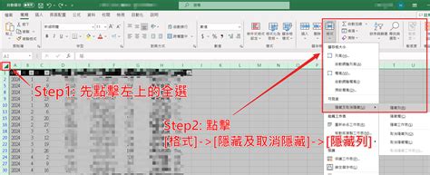 [excel] 顯示所有隱藏欄位