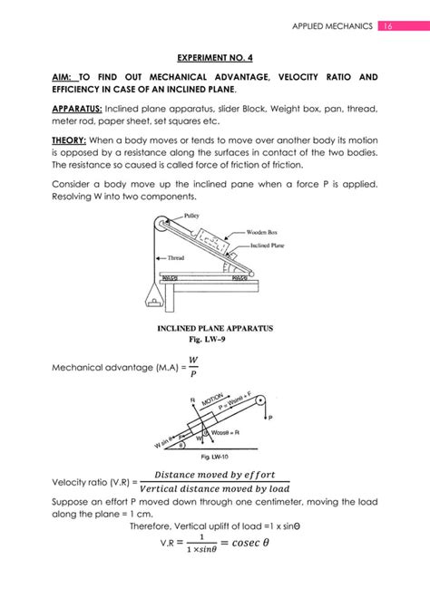 Applied Mechanics Lab Manual PDF Physics Science