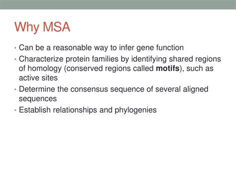 Ppt Multiple Sequence Alignment Msa Powerpoint Presentation Free