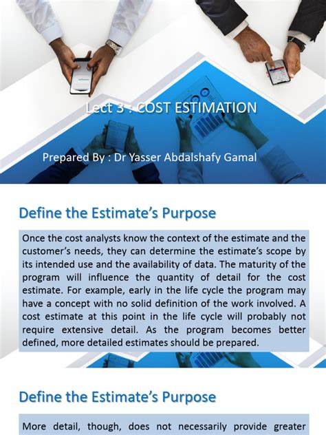 Lect 3 Cost Estimation Introduction Pdf Product Lifecycle Information