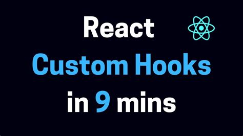 Learn React Custom Hooks Custom Hooks Tutorial By Example Youtube