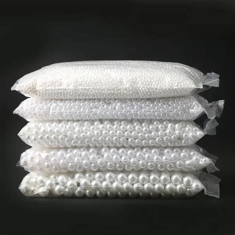 10 500pcs 라운드 화이트 아크릴 진주 색상 구멍이있는 느슨한 스페이서 비즈 우아한 패션 수제 Diy Temu