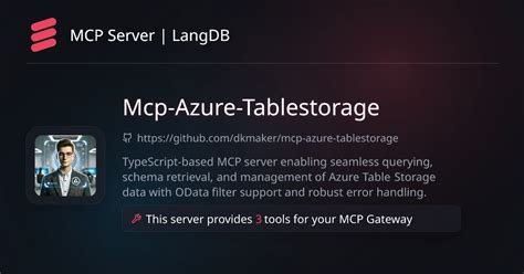 Mcp Azure Tablestorage Langdb