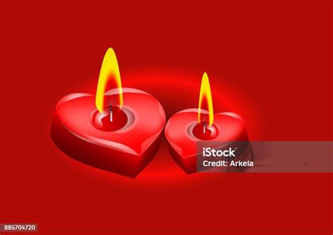 심 혼의 형태로 두 개의 촛불 개념에 대한 스톡 벡터 아트 및 기타 이미지 개념 공휴일 배경 주제 Istock