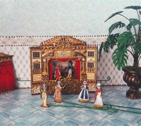 Puppet Theater For Dollhouse Dolls House Miniature Toy Etsy