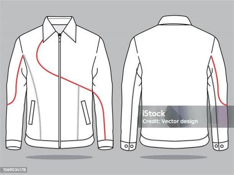 เวกเตอร์การออกแบบแจ็คเก็ต ภาพประกอบสต็อก ดาวน์โหลดรูปภาพตอนนี้ กระเป๋าเสื้อหรือกางเกง
