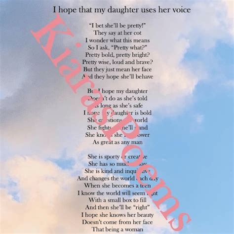 I Hope That My Daughter Uses Her Voice Kiaraspoems Etsy