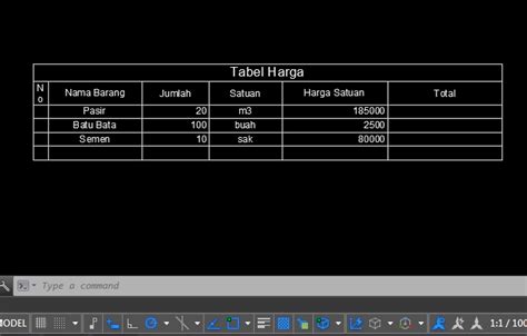 Cara Memasukan Rumus Excel Pada Tabel Di Autocad Arsicadid