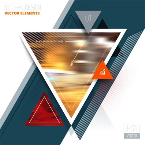 Geometric Circle And Triangle Pattern On Electric Vector Image