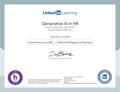 Vijay Patnaik On Linkedin Certificate Of Completion