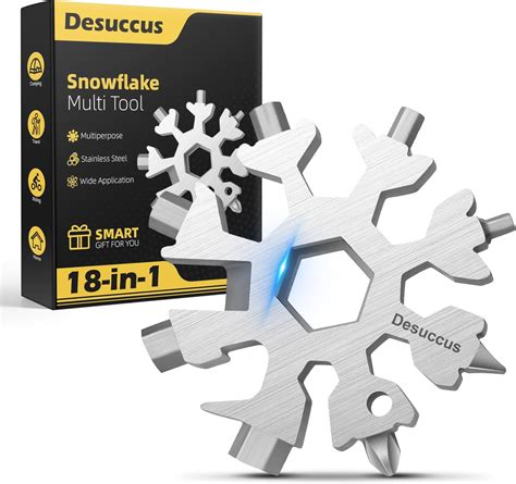12 Packs 18 In 1 Snowflake Multi Tool For Manstainless Steel Snowflake