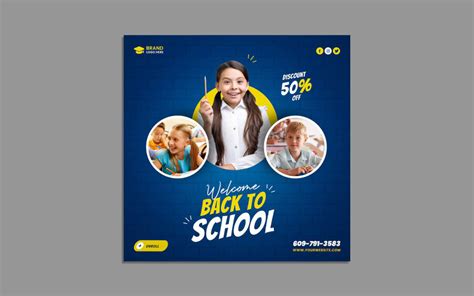 Back To School Advertisement Post Template Templatemonster
