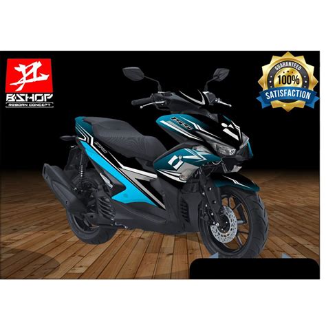 Jual Stiker Decal Full Body Yamaha Aerox Motif Grapis Biru Shopee Indonesia