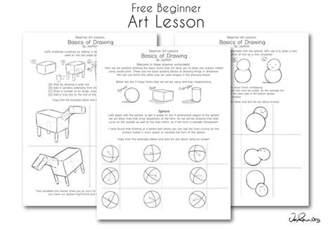how to draw for beginners step by step exercises and free worksheet