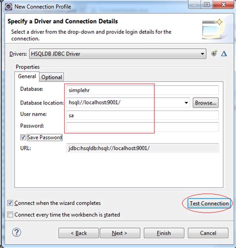 Configure Hsqldb Datasource Using Data Source Explorer
