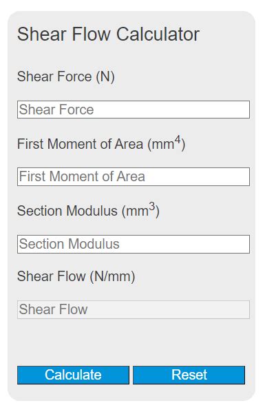 Shear Flow Calculator Calculator Academy
