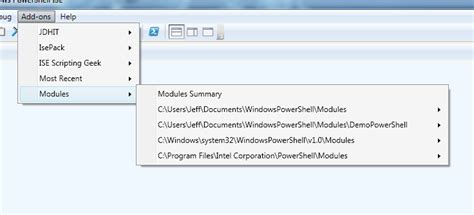 PowerShell ISE AddOn ModuleMenu The Lonely Administrator